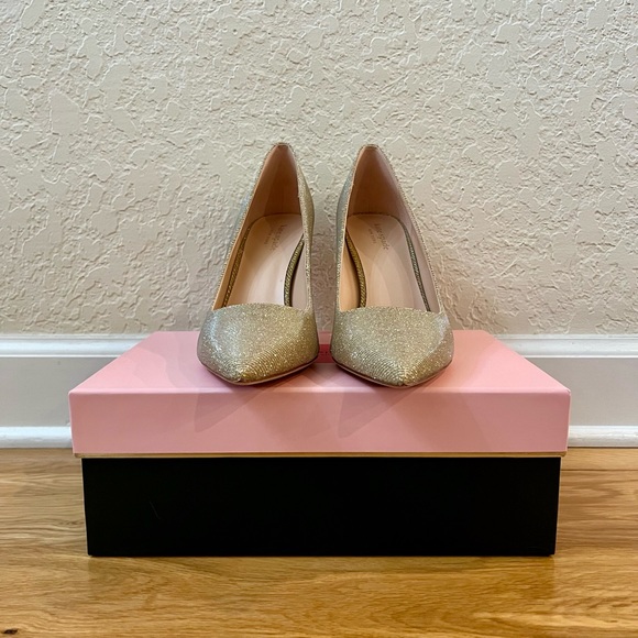kate spade | Shoes | Kate Spade New York Sparkly Gold Heels | Poshmark